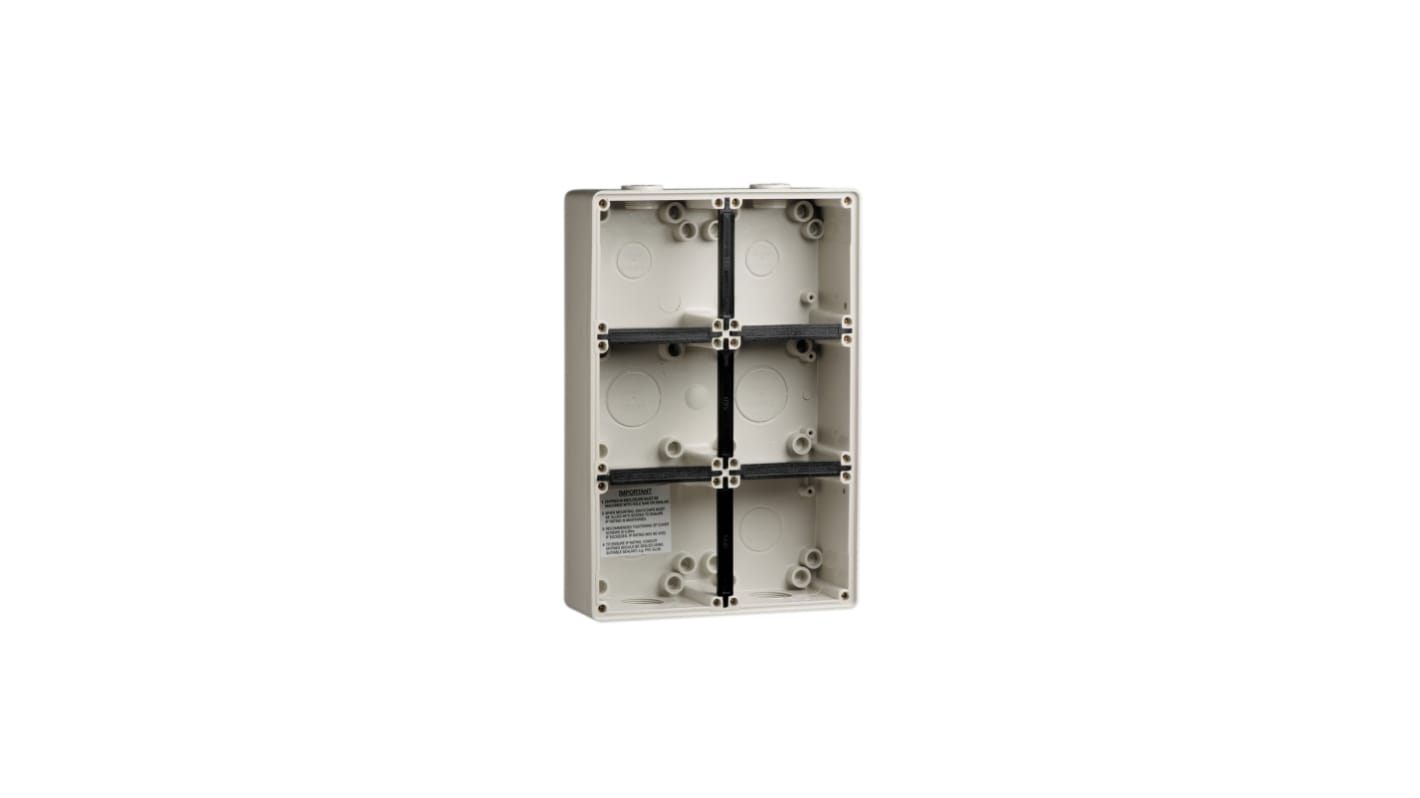 56E6-GY | Clipsal Electrical 56 Series Grey PVC Back Box, IP66, 6 Gangs ...