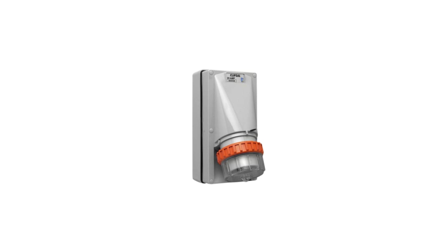 56AI420-GY | Clipsal Electrical IP66 Grey, Rated At 20A, 500 V | RS