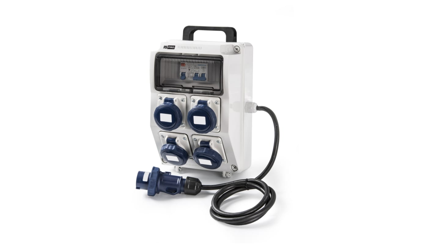 RS PRO IP65 Grey 2P + E Industrial Power Socket, Rated At 16A, 230 V | RS