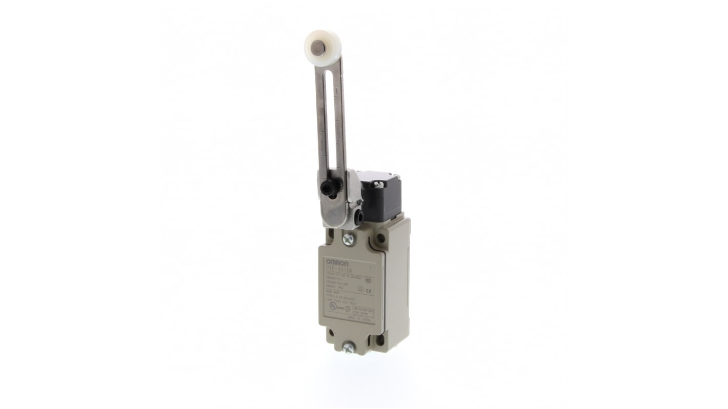 D4B-2116N | Omron Adjustable Roller Lever Limit Switch, 1NC/1NO, IP67 ...