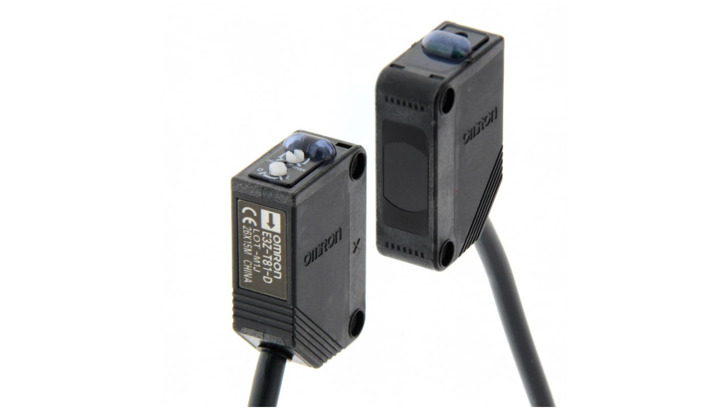 E3Z-T82 2M | Omron Through Beam Photoelectric Sensor, Block Sensor, 30 m Detection Range | RS