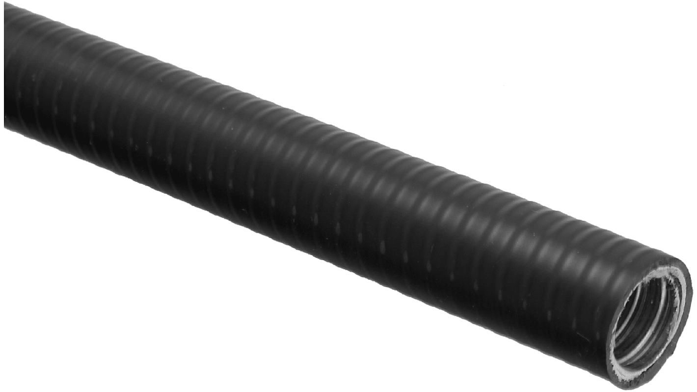 RS PRO Flexible Conduit, 32mm Nominal Diameter, Galvanised Steel, Black ...