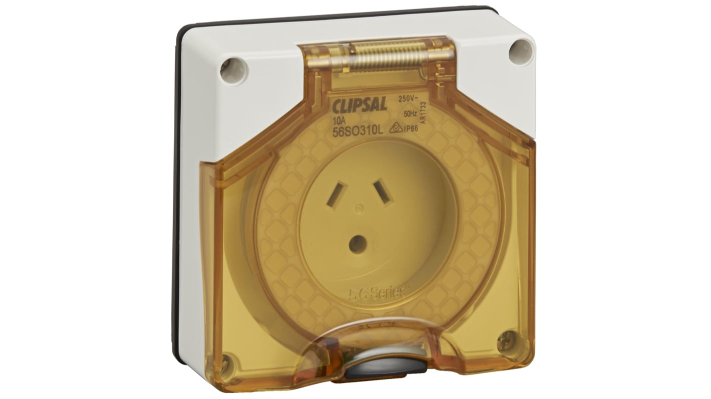 56SO310LLE-RW | Clipsal Electrical IP66 White, Rated At 10A, 250 V | RS