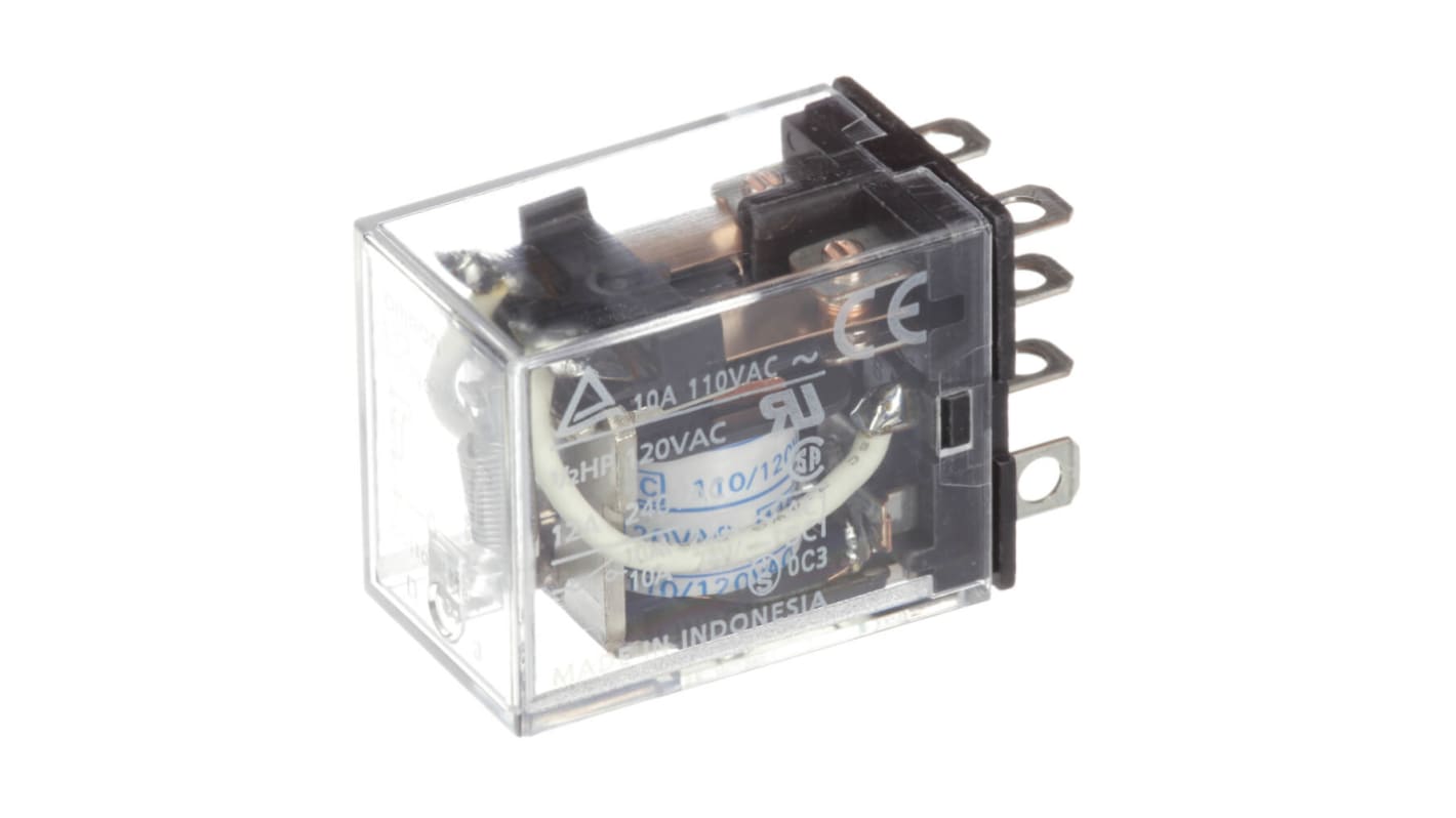 LY2 AC100/110 | Omron Plug In Power Relay, 110V ac Coil, 10A Switching ...