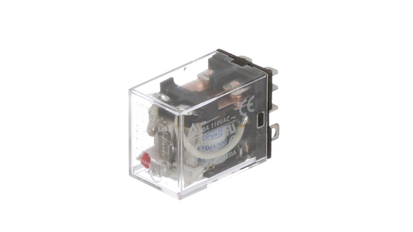 LY2N AC100/110 | Omron Plug In Power Relay, 110V ac Coil, 10A Switching ...