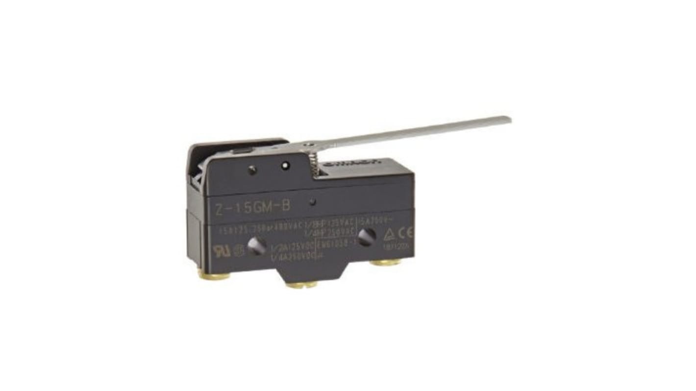 Z-15GM | Omron Hinge Lever Limit Switch, IP00, SPDT, 500V ac Max, 15A ...