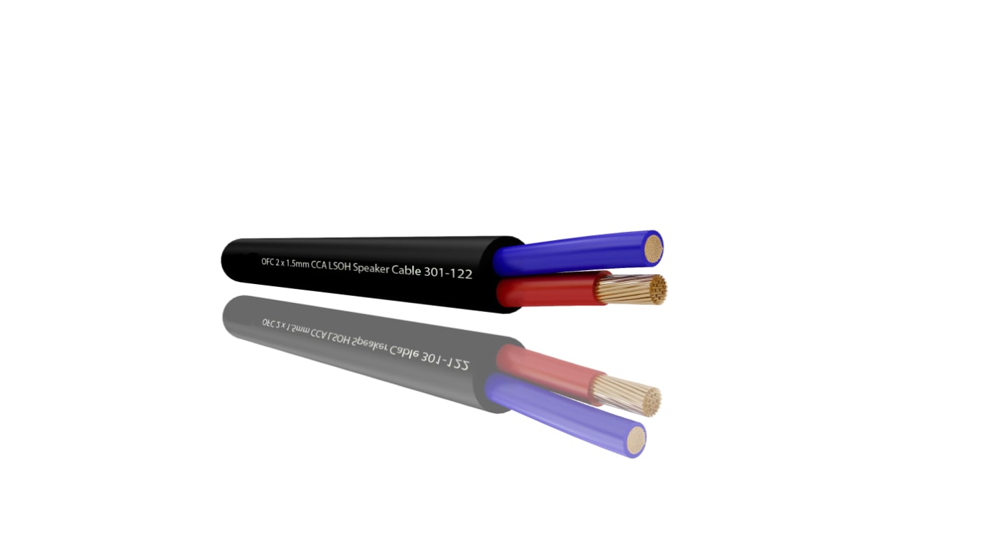 RS PRO 2 Core, 1.5 mm² CSA, 7.3mm od, 100m, Black | RS