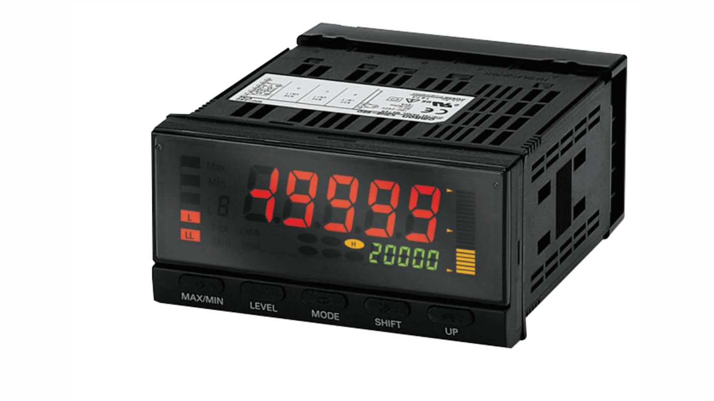 K3HB-XAD 24VAC/VDC | Omron Negative LCD (backlit LED) Display 7-Segment ...