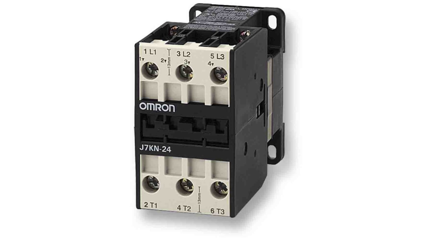 J7KN-24 110 | Omron Contactor, 110 VAC Coil, 3-Pole, 24 A, 11 kW, 3NO | RS