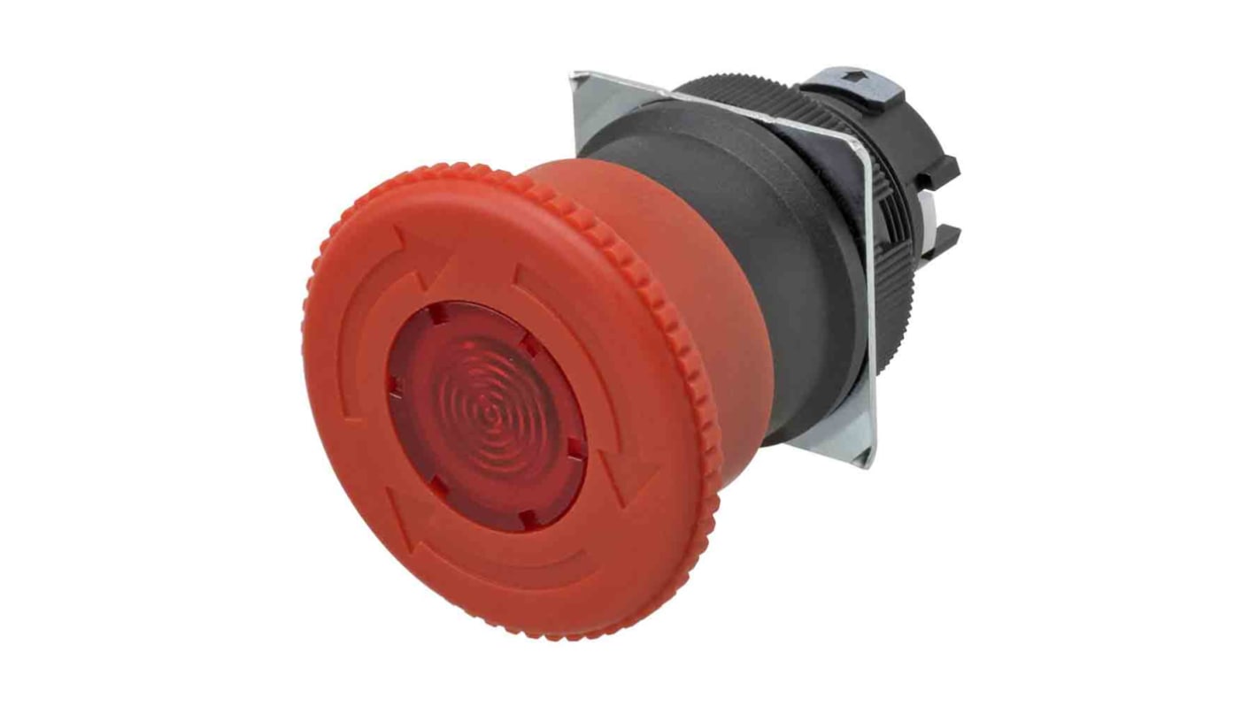 A22NE-M-L | Omron Twist Release Illuminated Emergency Stop Push Button ...