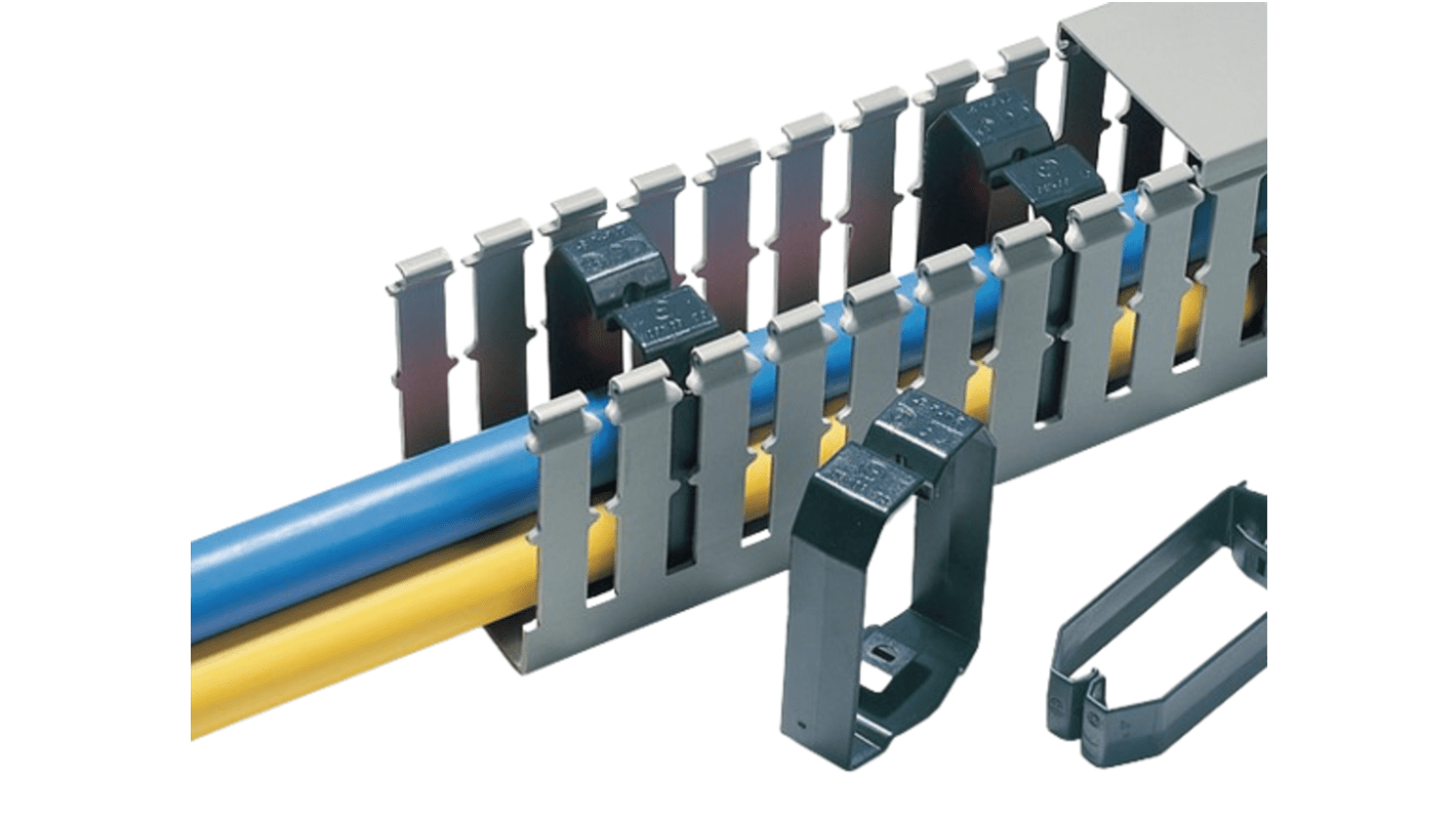 181-51060 | HellermannTyton PC/ABS Cable Trunking Clip, 100 x 60mm ...
