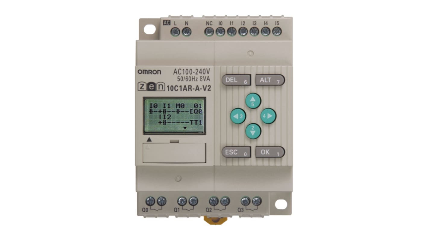 ZEN-10C4AR-A-V2 | Omron ZEN Series Logic Controller, 6-Input | RS