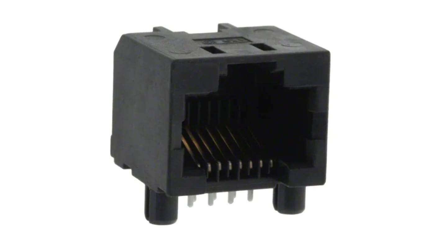 Amphenol ICC RJ45 モジュラーコネクタ, オス, RJ45コネクタ, スルーホール実装, Cat5, RJHSE5080 | RS