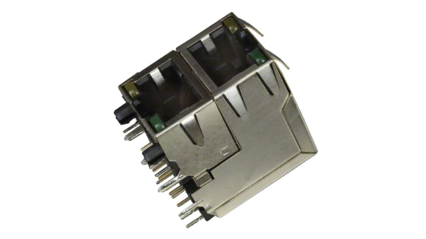 RJSAE538102 | Amphenol ICC, RJSAE Through Hole RJ45 Connector Plug, 8 ...