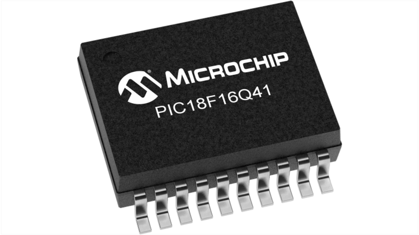 Microchip PIC18F16Q41-I/P, 32bit PIC Microcontroller, PIC18F, 64MHz, 64 kB EEPROM, Flash, 20-Pin ...