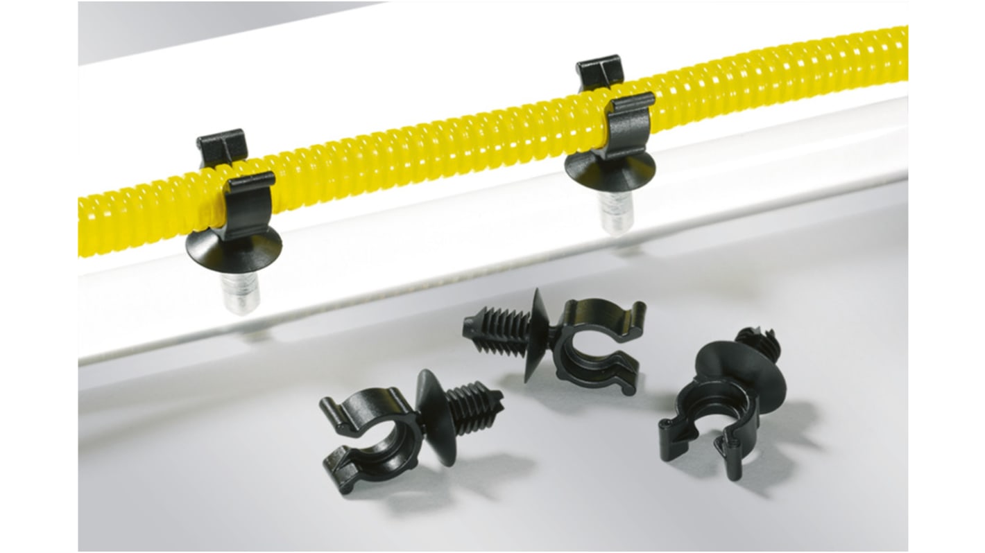 151-00018 | HellermannTyton Black Nylon Adjustable Clip | RS