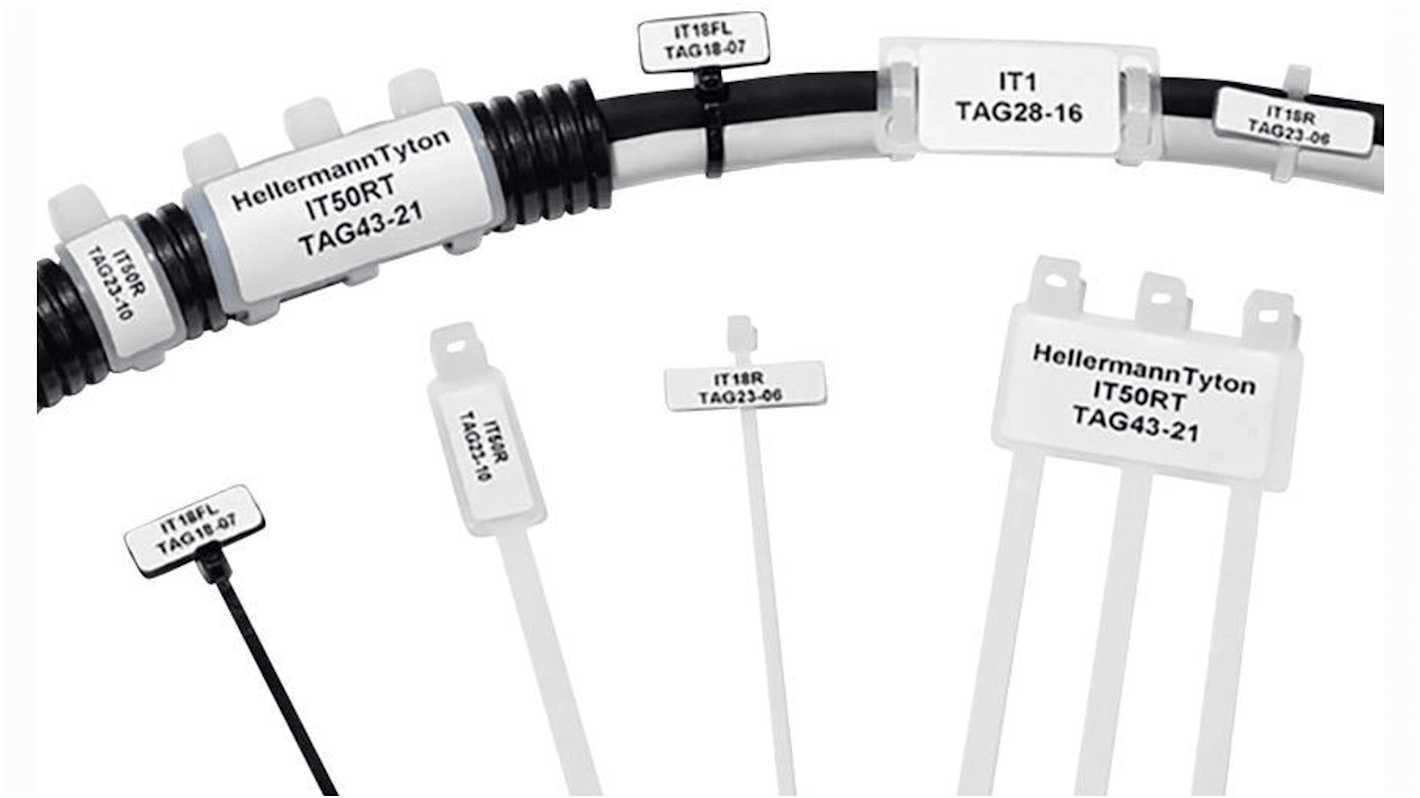 596-12262 TAG52-10TD1-892-WH-892-WH | Etiquetas para cables ...