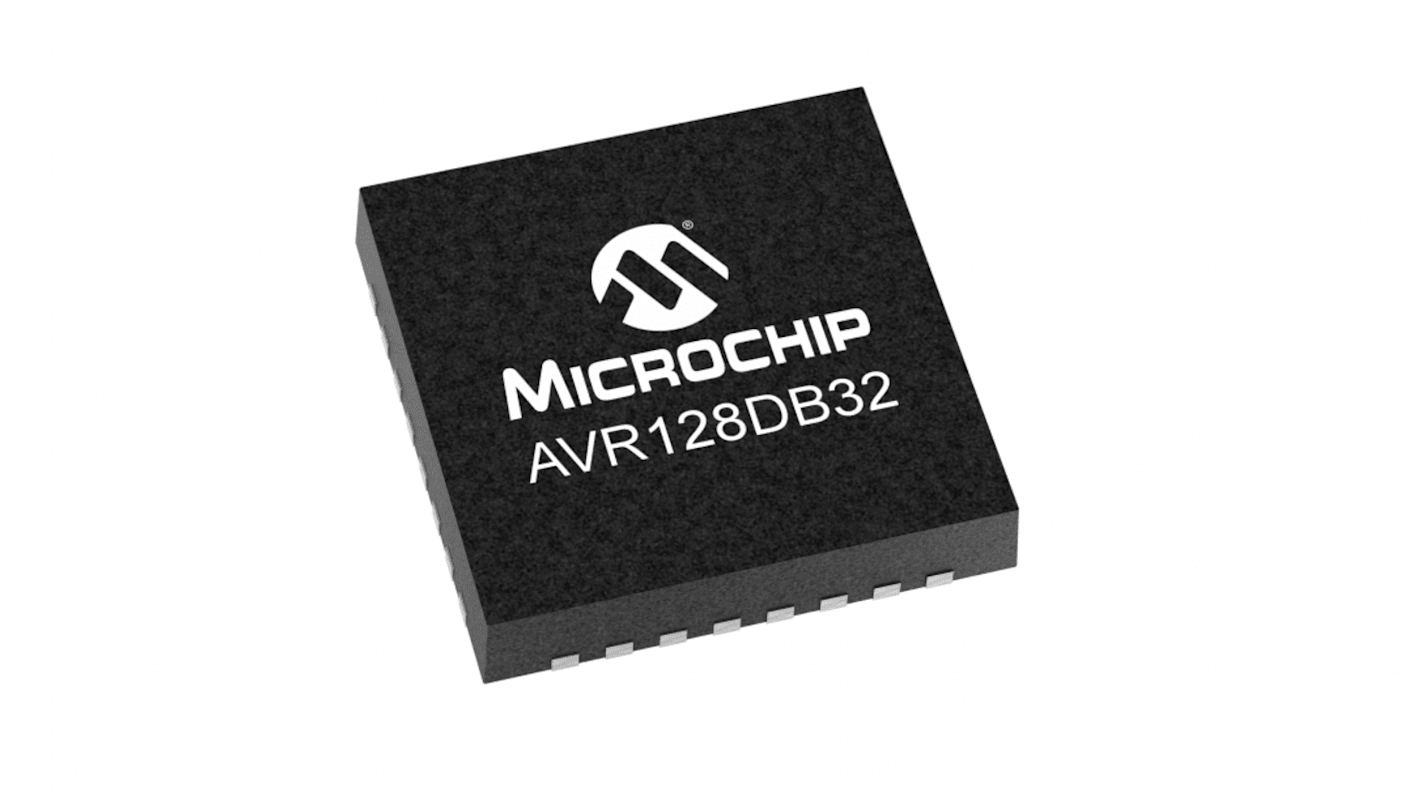 Microchip AVR128DB32-I/RXB, 8bit AVR Microcontroller, ATtiny1624, 24MHz, 128 kB Flash, 32-Pin ...