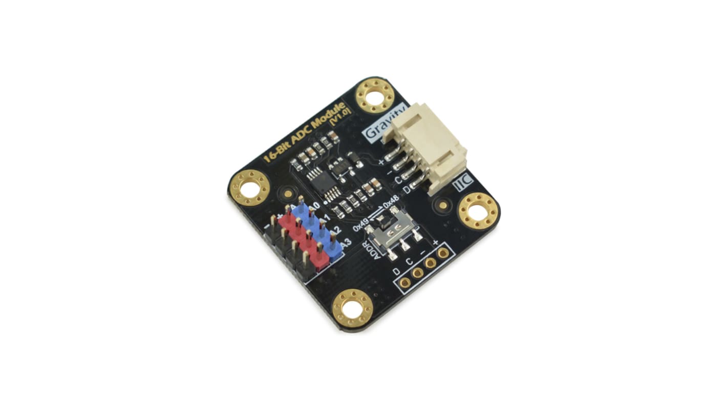DFRobot DFR0553, Gravity: I2C ADS1115 16-Bit ADC Module 16-bit ADC Development Kit for Arduino ...