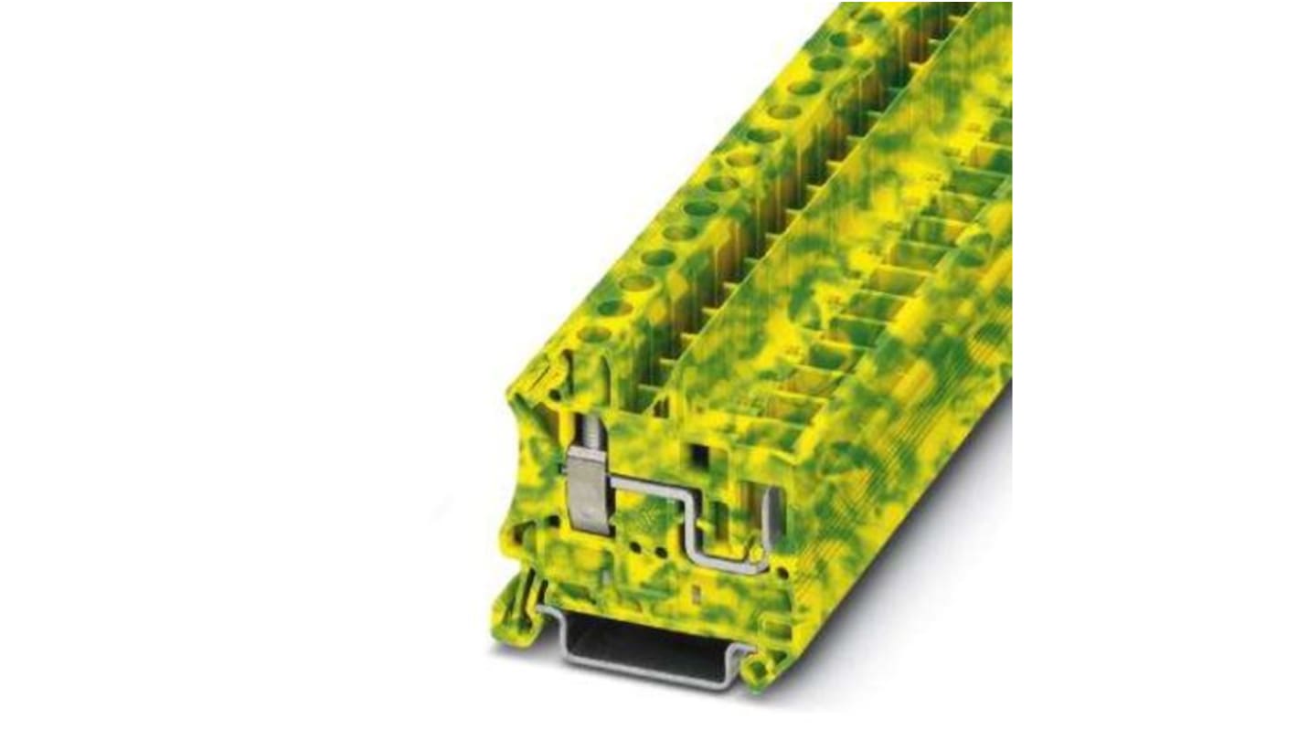 3060555 | Phoenix Contact UT 6 Series Green/Yellow Earth Terminal Block ...