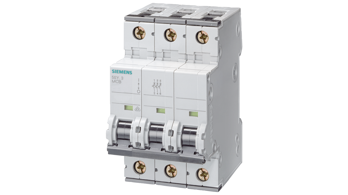 5SY4380-6 | Siemens SENTRON 5SY4 MCB, 3P, 80A Curve B | RS