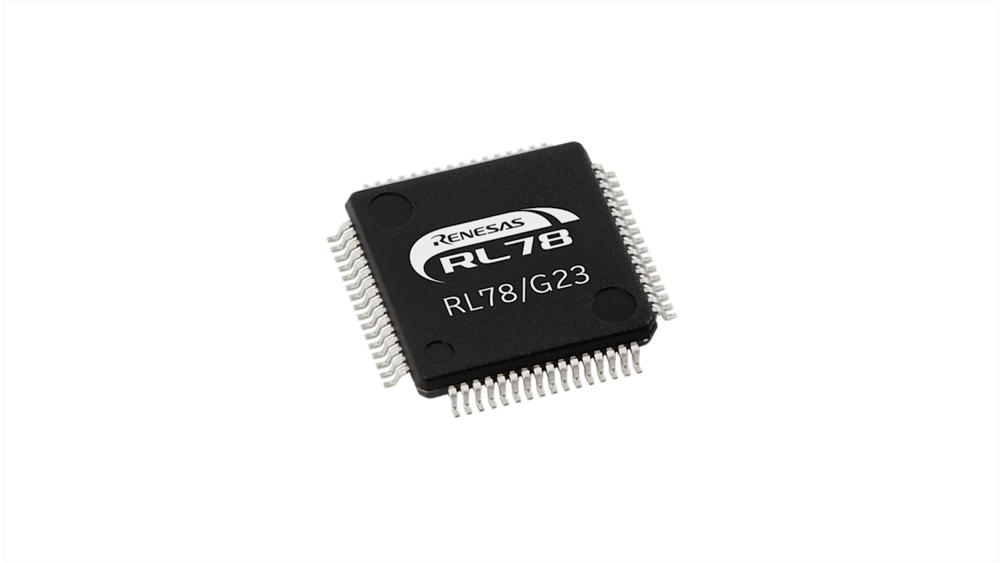 Renesas Electronics R7F100GLG2DFB#AA0, 16bit RL78 Microcontroller, RL78/G23, 32MHz, 128 kB Flash ...