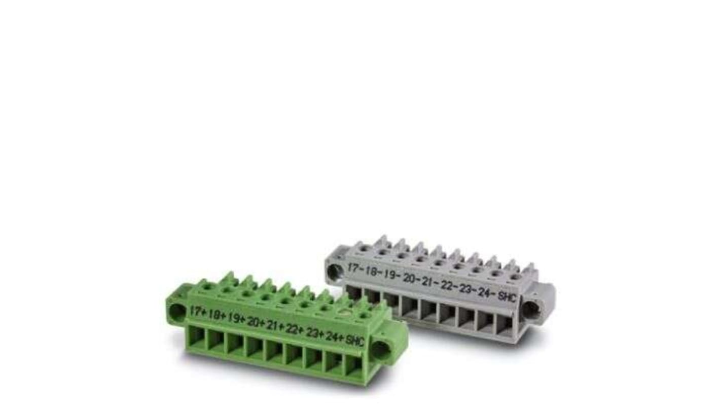 2907268 | Phoenix Contact 9 Way Pluggable Terminal Block, Plug Kit ...