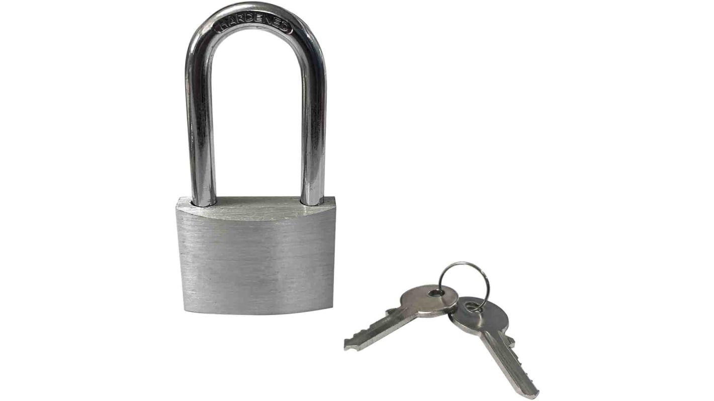 RS PRO Key Aluminium, Steel Padlock, Keyed Alike, 7.16mm Shackle, 48 ...