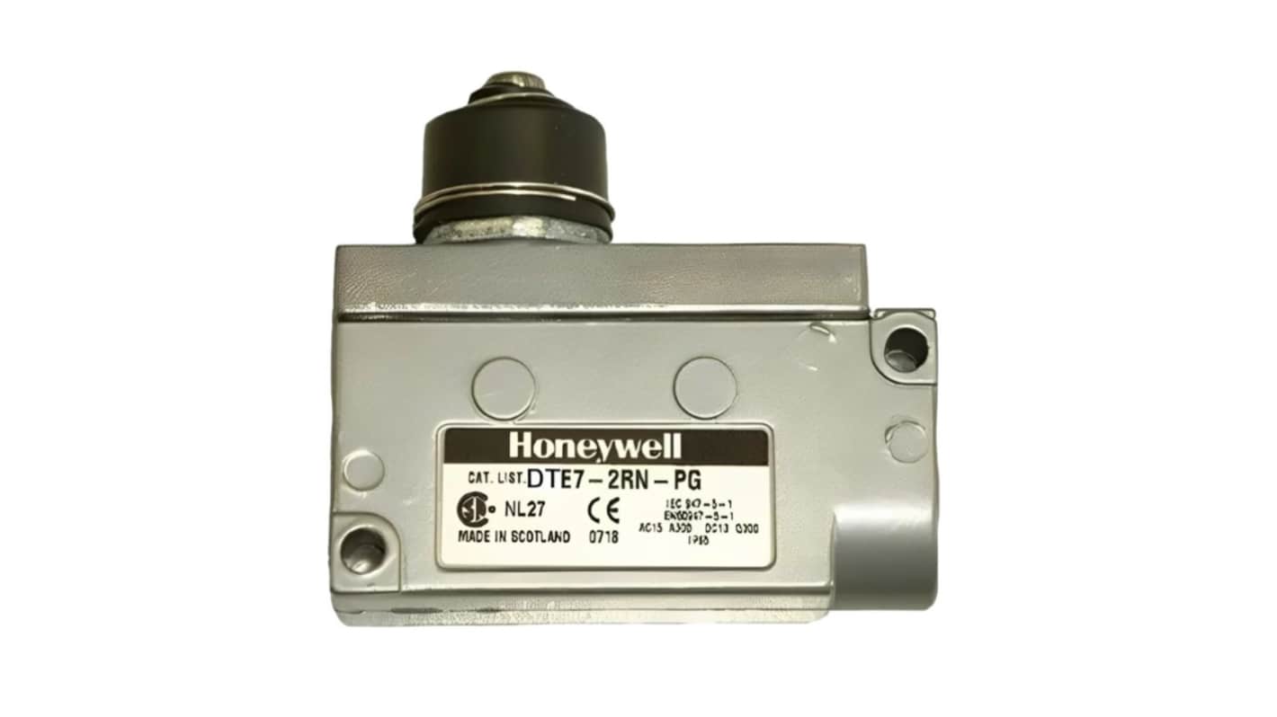 DTE7-2RN-PG | Honeywell Plunger Limit Switch, 2NO/2NC, IP65, DPDT, 5A Max | RS