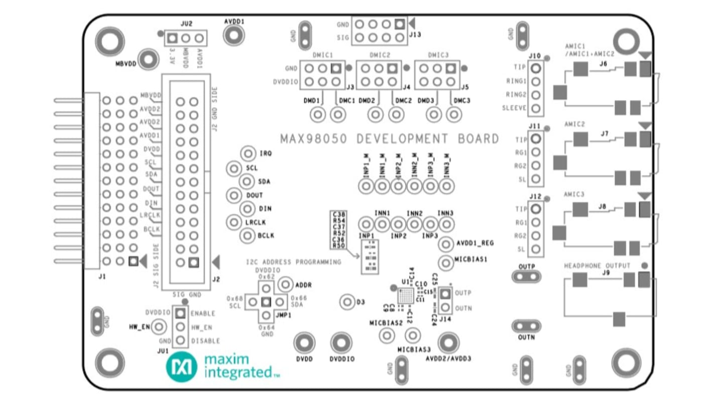 Maxim Integrated MAX98050EVSYS# Evalution Platform Development Kit | RS