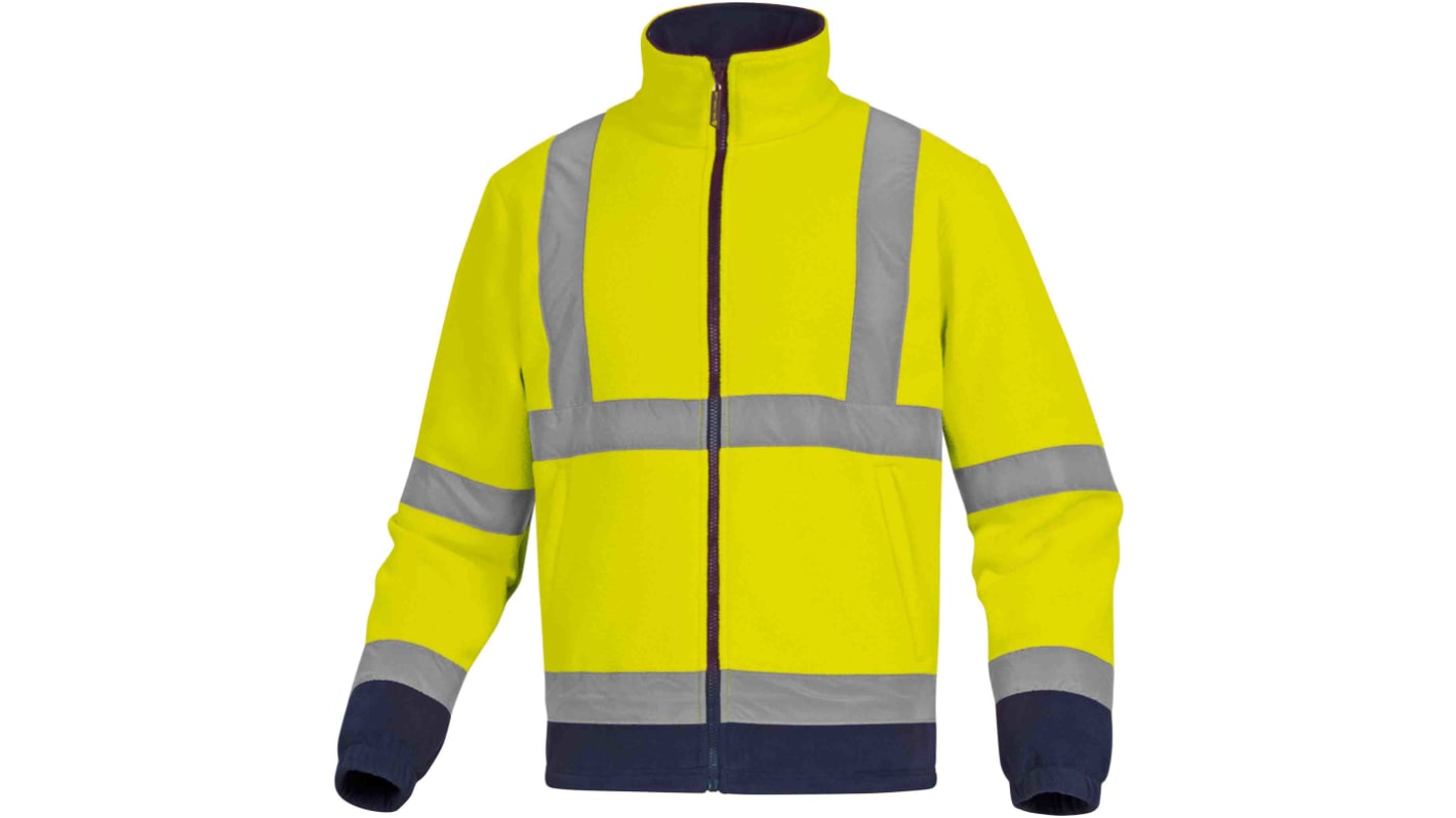 ZENITJMXX | Delta Plus Navy/Yellow Unisex Hi Vis Fleece Jacket, XXL | RS