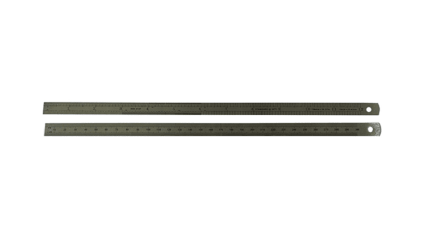 RS PRO 300mm Steel Imperial, Metric Ruler | RS