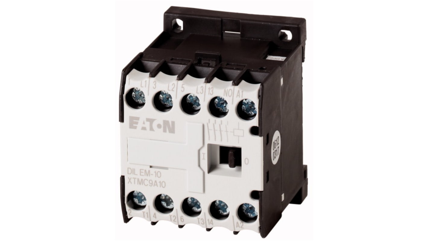 010213 | Eaton Contactor, 24 V dc Coil, 3-Pole, 9 A, 4 kW, 1NO | RS
