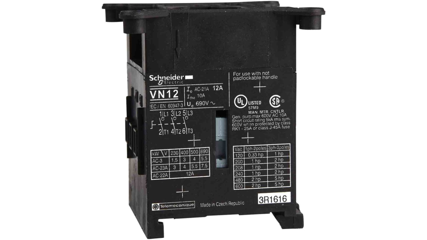 VN20 | Schneider Electric 3 Pole Isolator Switch - 20A Maximum Current | RS