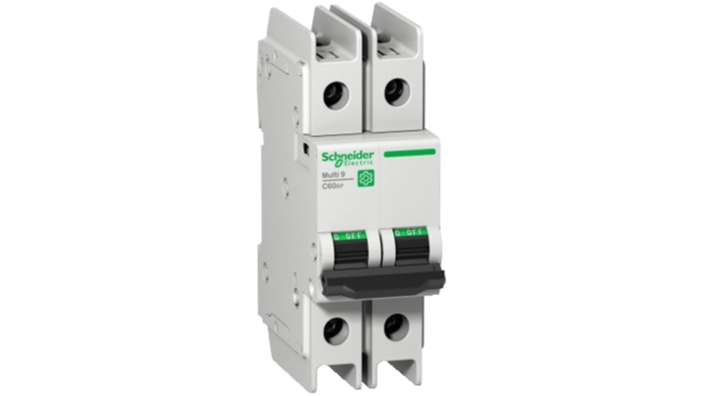 M9F42201 | Schneider Electric Multi 9 MCB, 2P, 1A Curve C, 10 kA ...