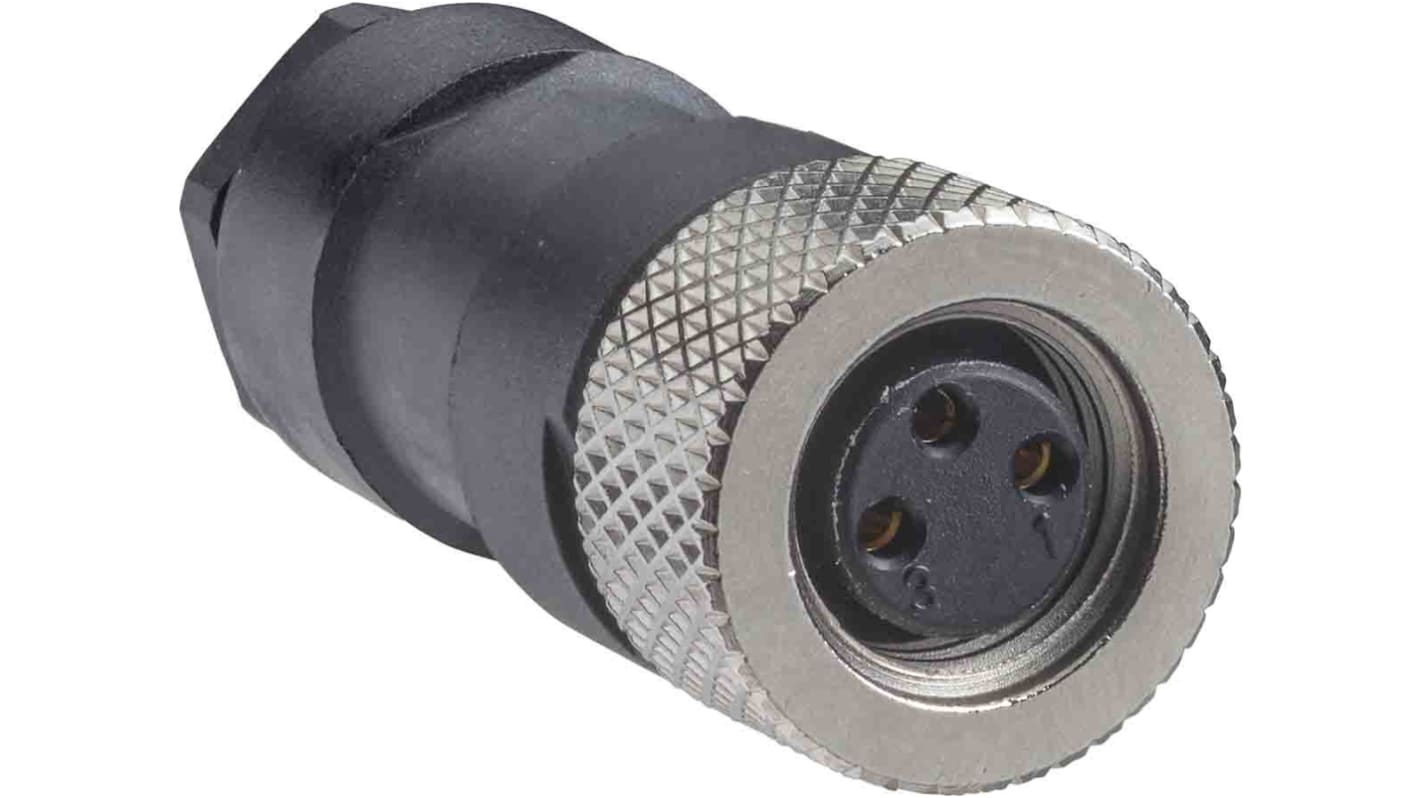 XZCC8FDM30S | Telemecanique Sensors Circular Connector, 3 Contacts ...