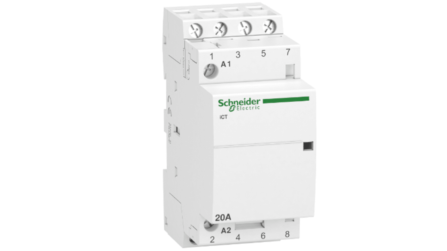 A9C22824 | Schneider Electric Acti9 iCT Contactor, 240 V Coil, 4-Pole ...