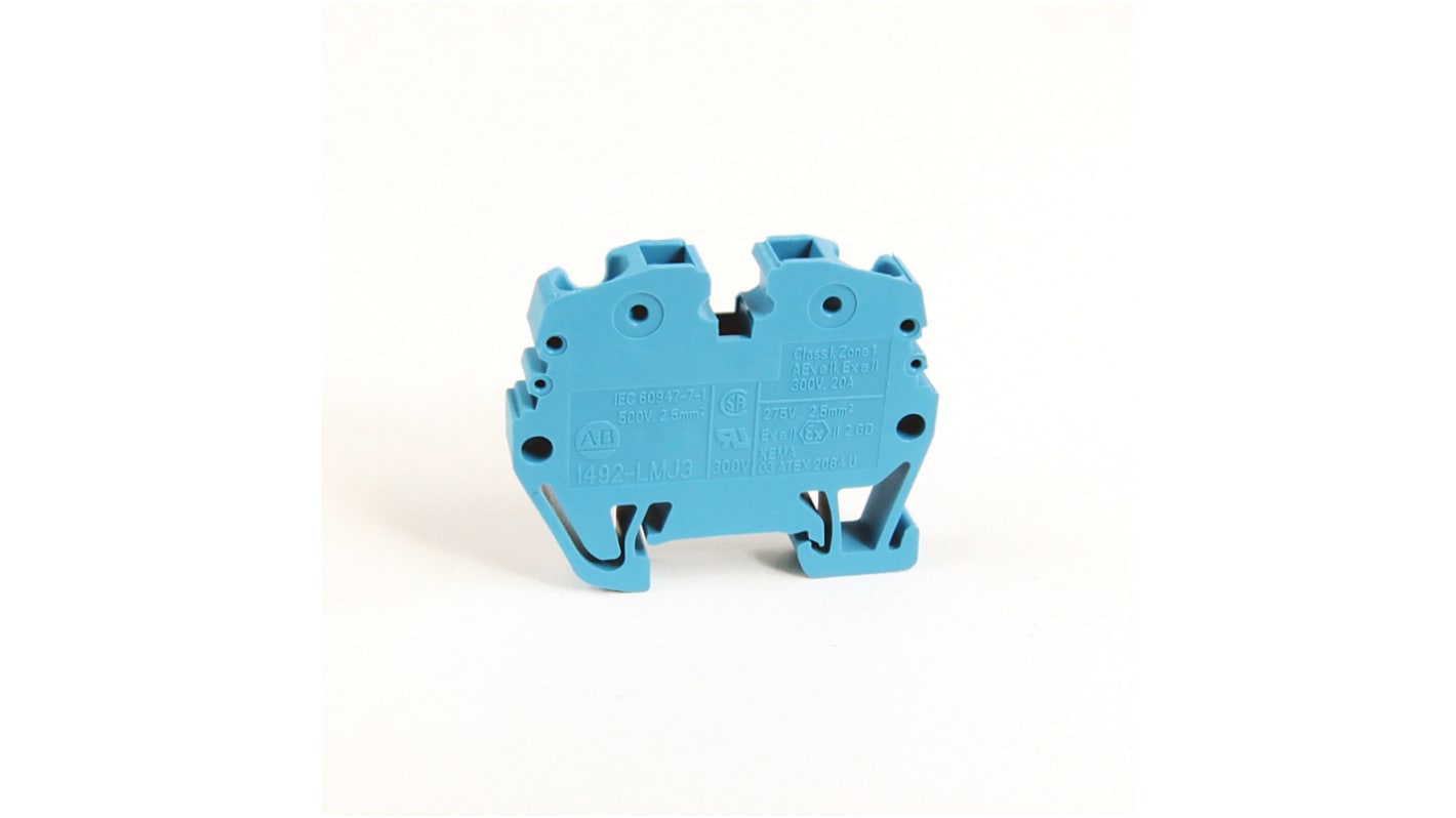 1492-LMJ3-B | Rockwell Automation 1492 Series Blue DIN Rail Terminal ...
