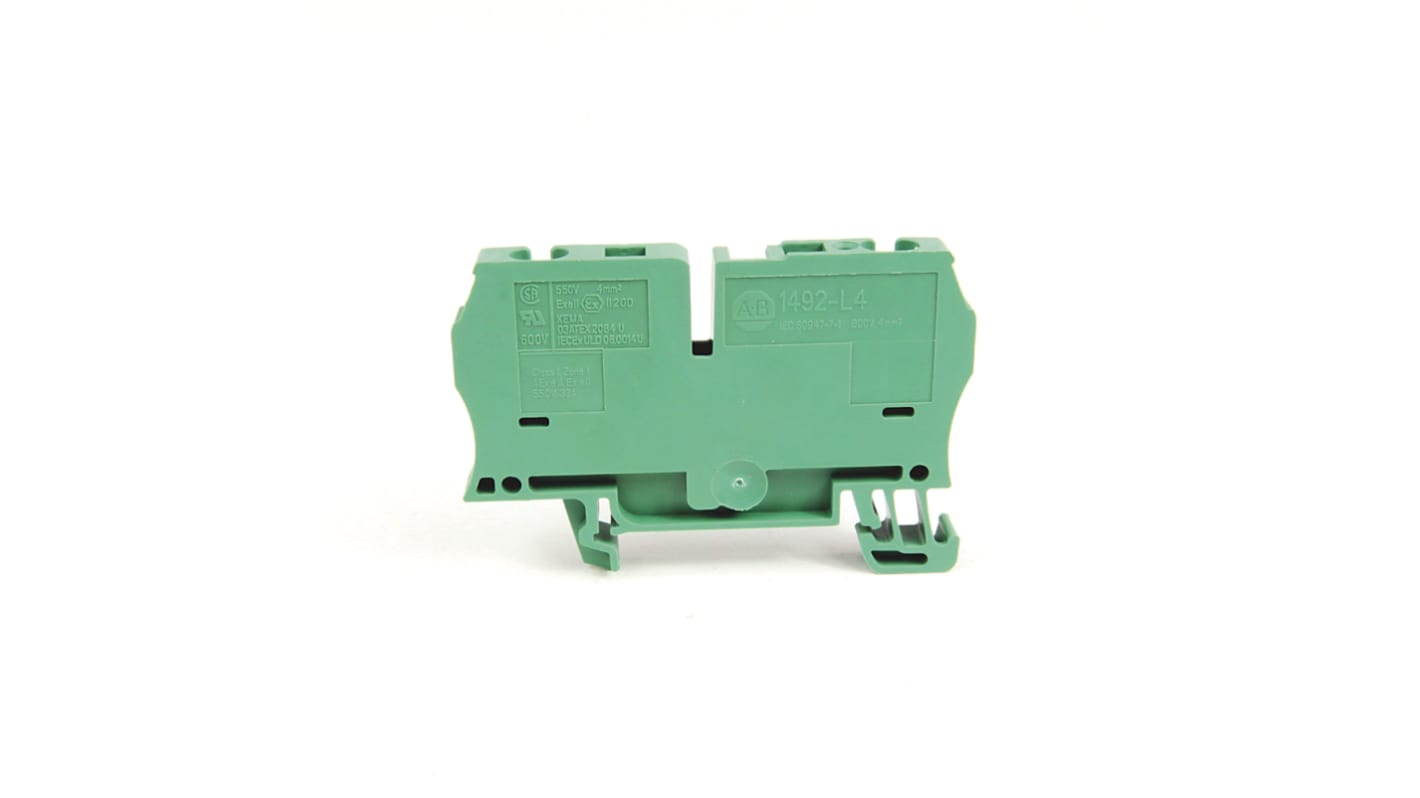 1492-L4-G | Rockwell Automation 1492 Series Green DIN Rail Terminal ...