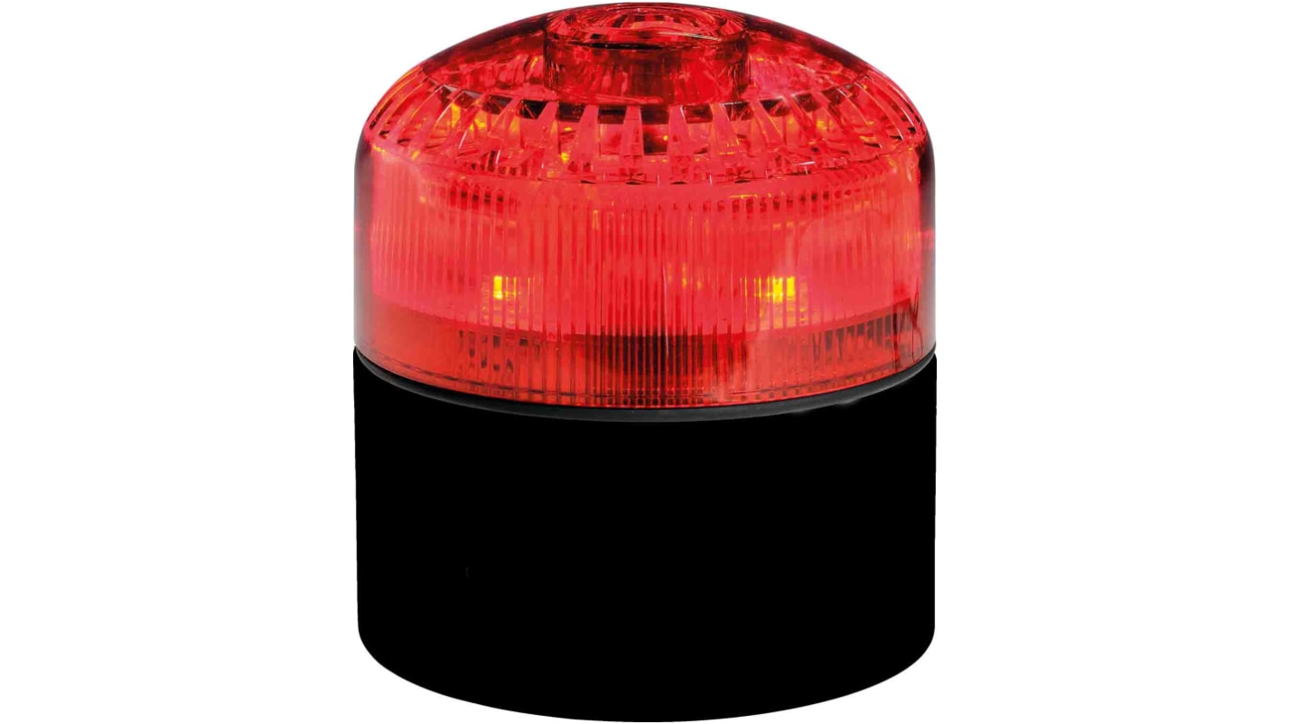 RS PRO Red Sounder Beacon, 120 → 240 V, IP65, Base Mount, 105dB at 1 ...