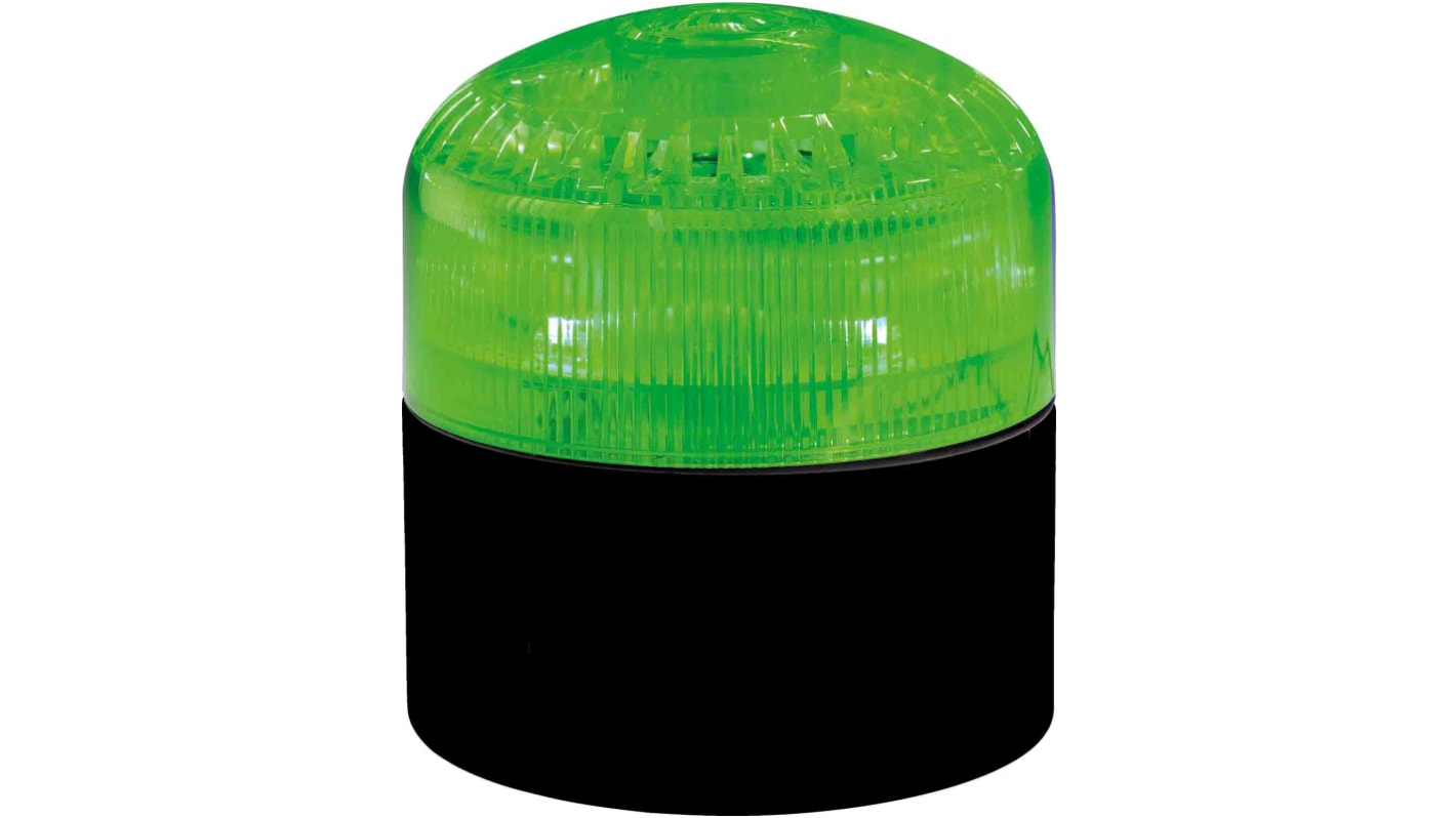 RS PRO Green Sounder Beacon, 120 → 240 V, IP65, Base Mount, 105dB at 1 ...