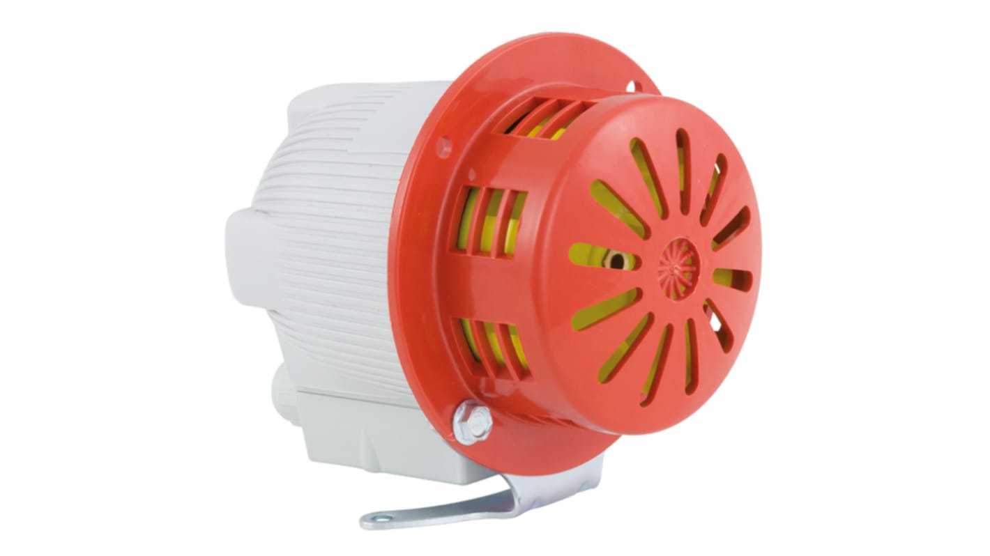 RS PRO Electronic Sounder, 240 V ac, 96dB at 1 m, IP43, AC, Single-Tone ...