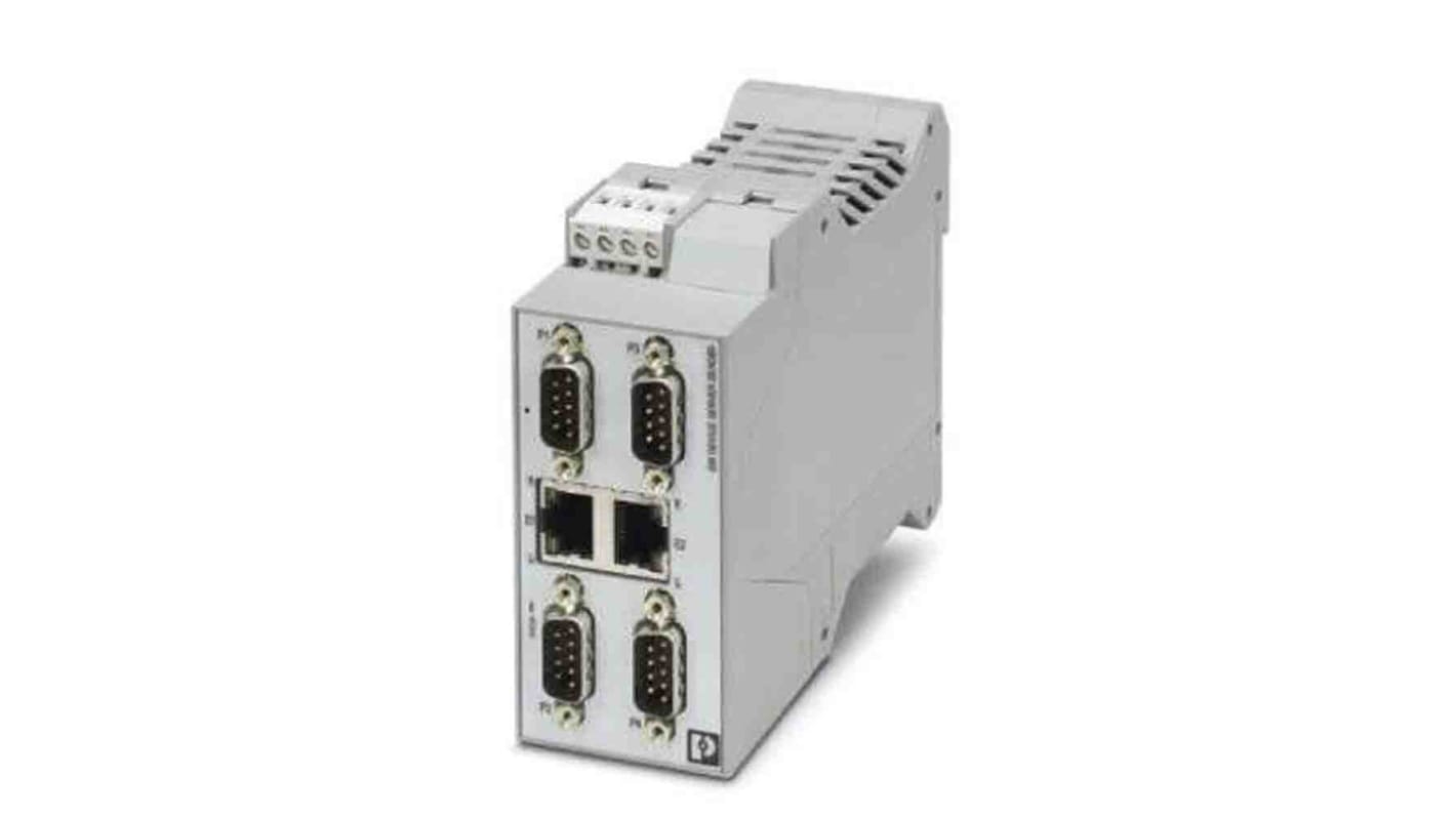 1105710 | Phoenix Contact Serial Device Server, 2 Ethernet Port, 4 ...