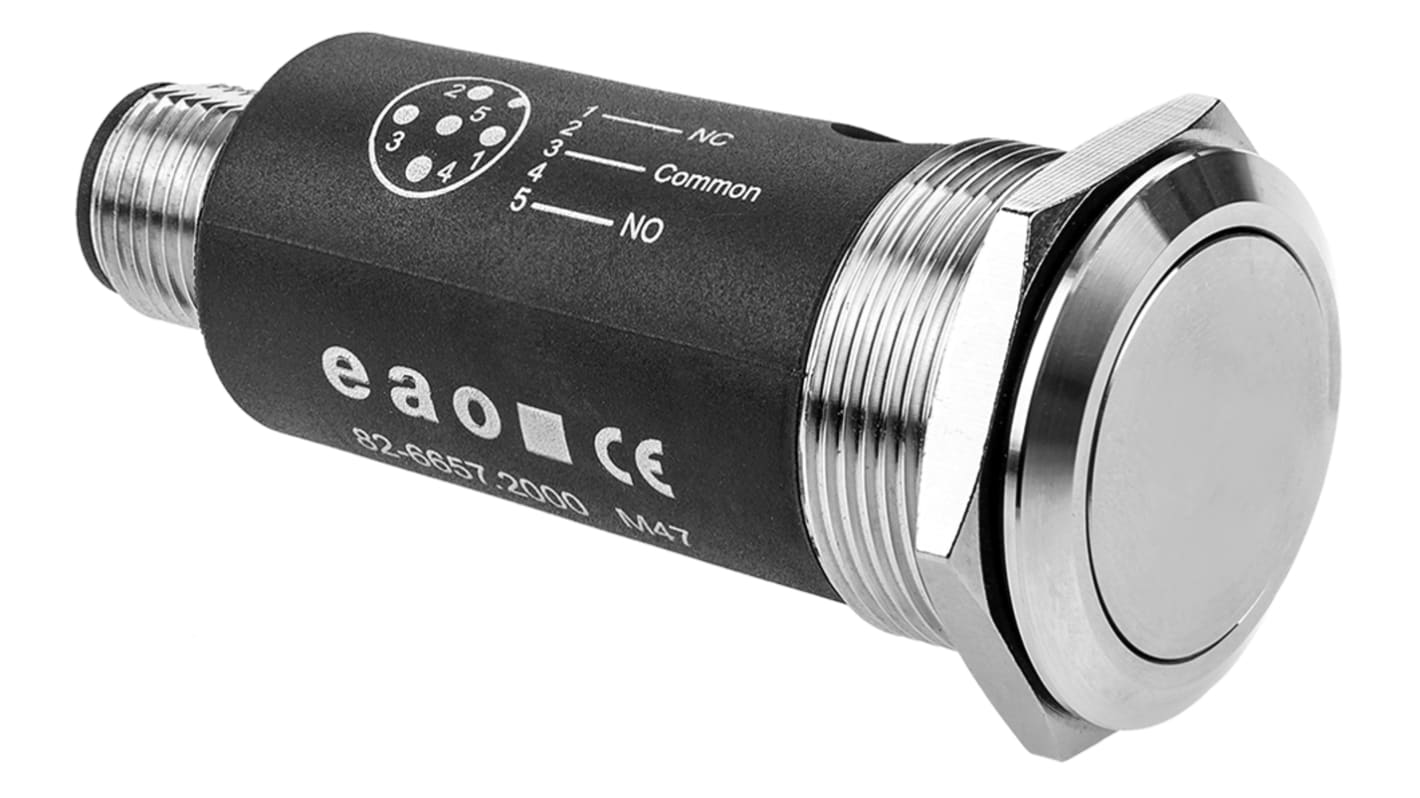 82-6657.1000 | EAO 82 Series Push Button Switch, Momentary, Panel Mount ...