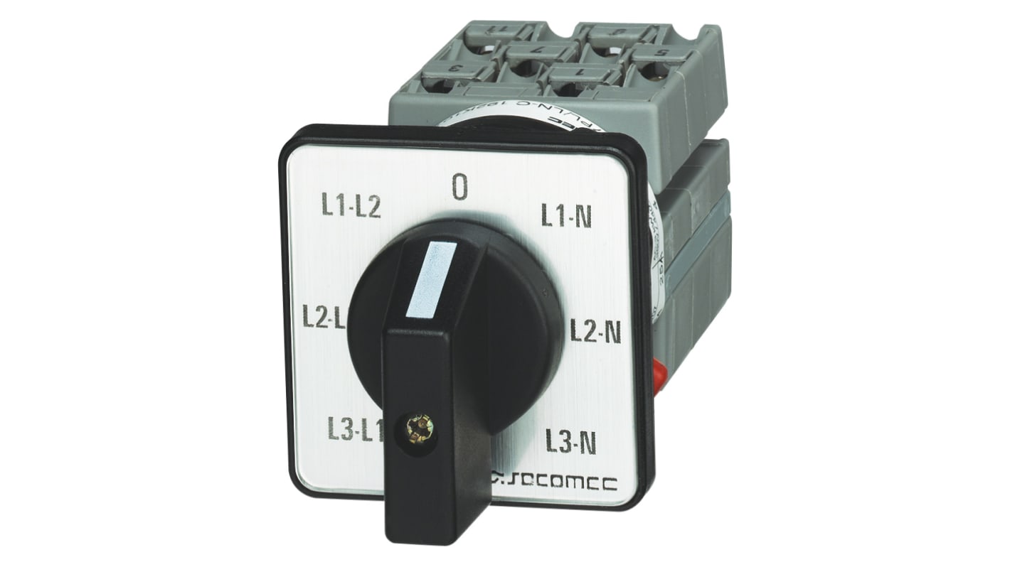 192K1013 | Socomec Panel Mount Changeover Switch - 16A Maximum Current ...