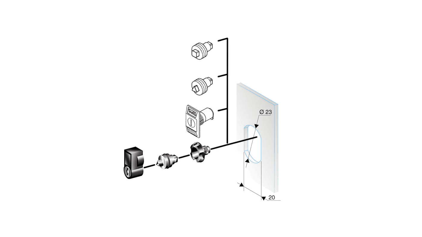 NSYTT6CRN | Schneider Electric NS Series 6.5mm Triangular Lock Insert ...