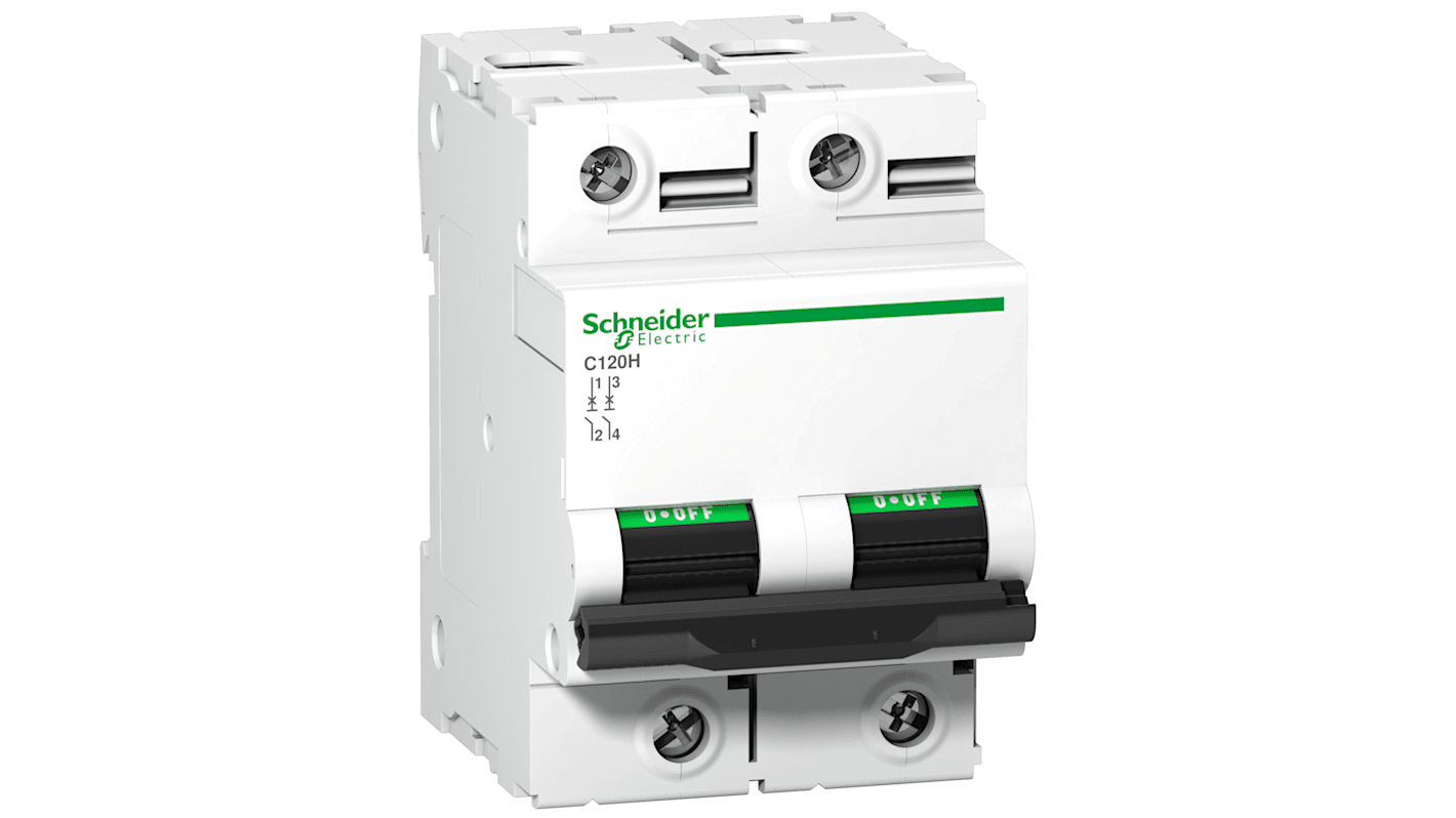 A9N18413 | Schneider Electric Acti 9 A9N1 MCB, 2P, 80A Curve B | RS