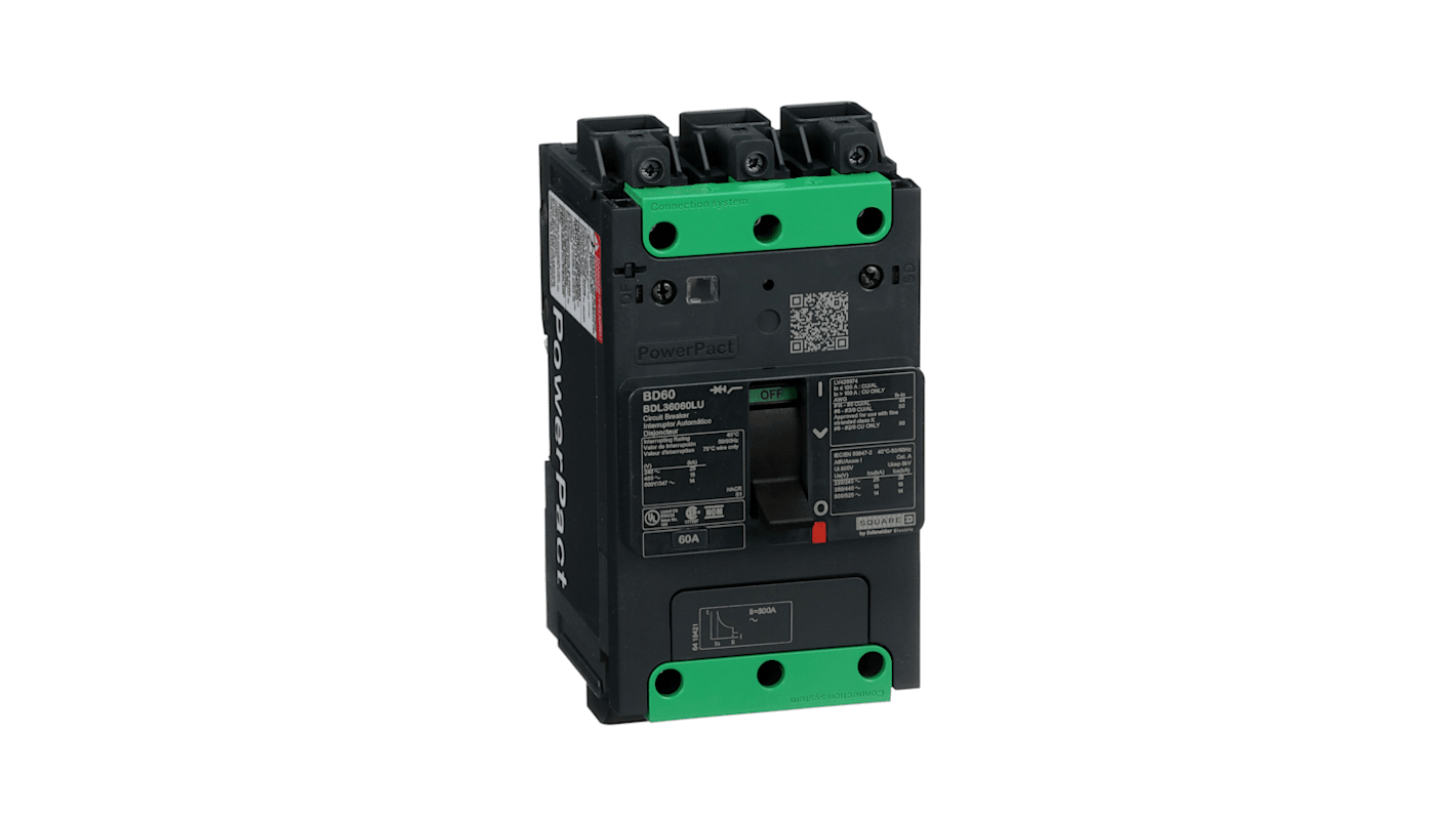 BDL36060LU | Schneider Electric, PowerPact MCCB Molded Case Circuit ...