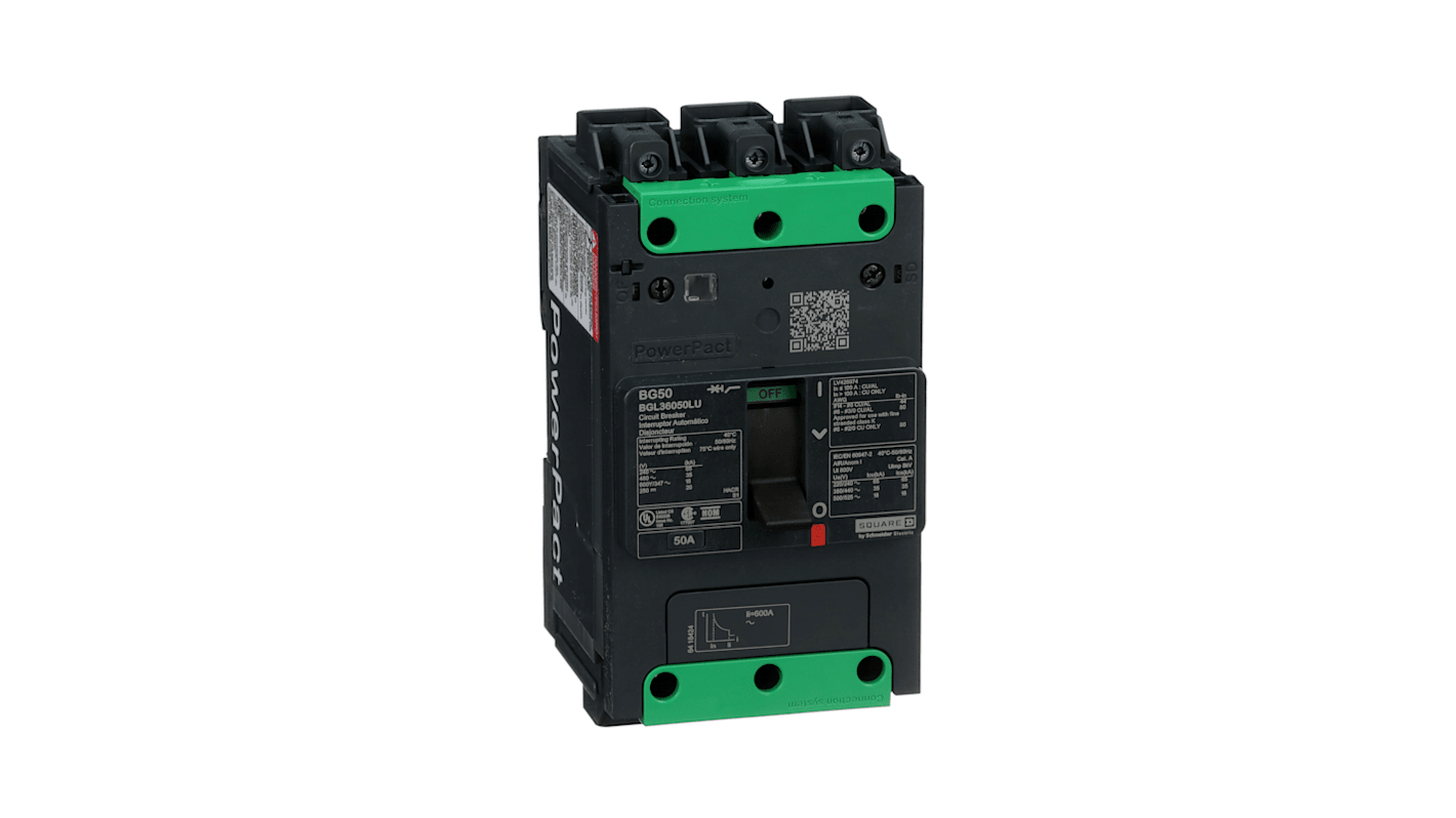 BGL36050LU | Schneider Electric, PowerPact MCCB Molded Case Circuit ...
