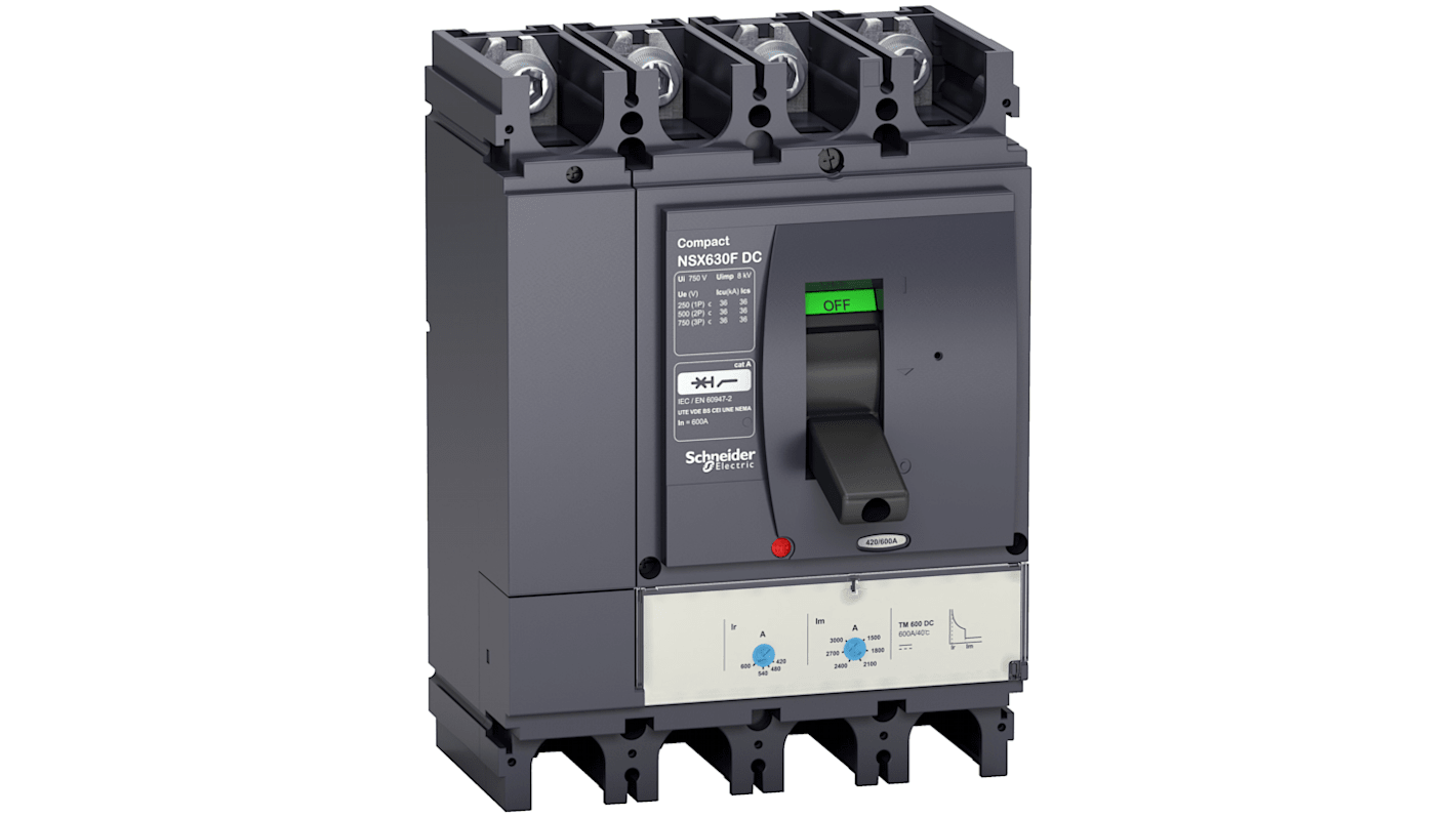 LV438260 | Schneider Electric, ComPact MCCB Molded Case Circuit Breaker 4P 250A, Fixed Mount | RS